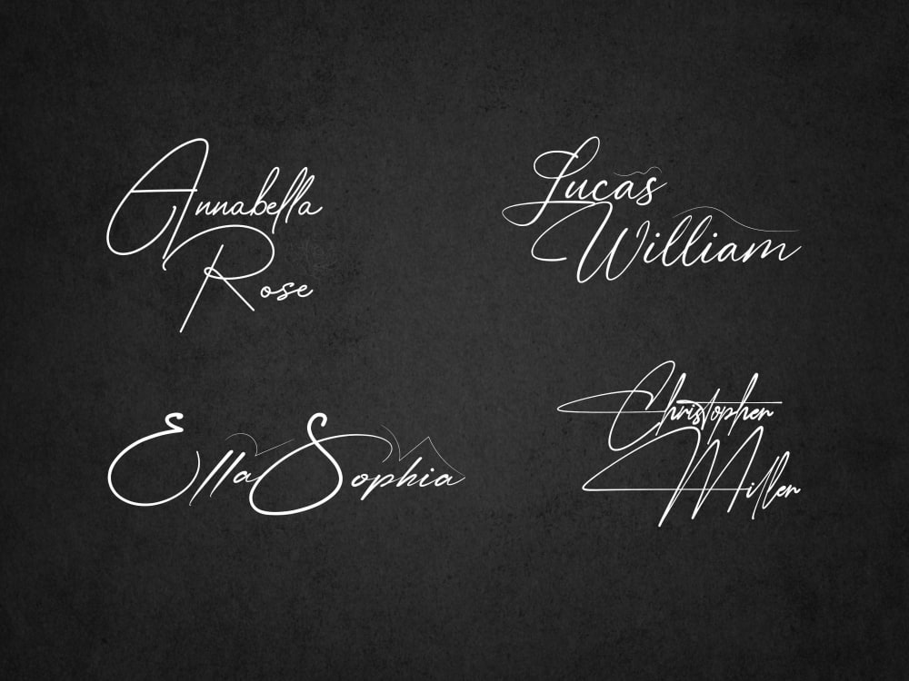 A custom signature, handwritten, scripted logo design | Upwork