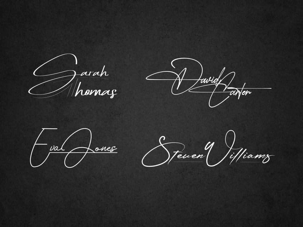 A custom signature, handwritten, scripted logo design | Upwork