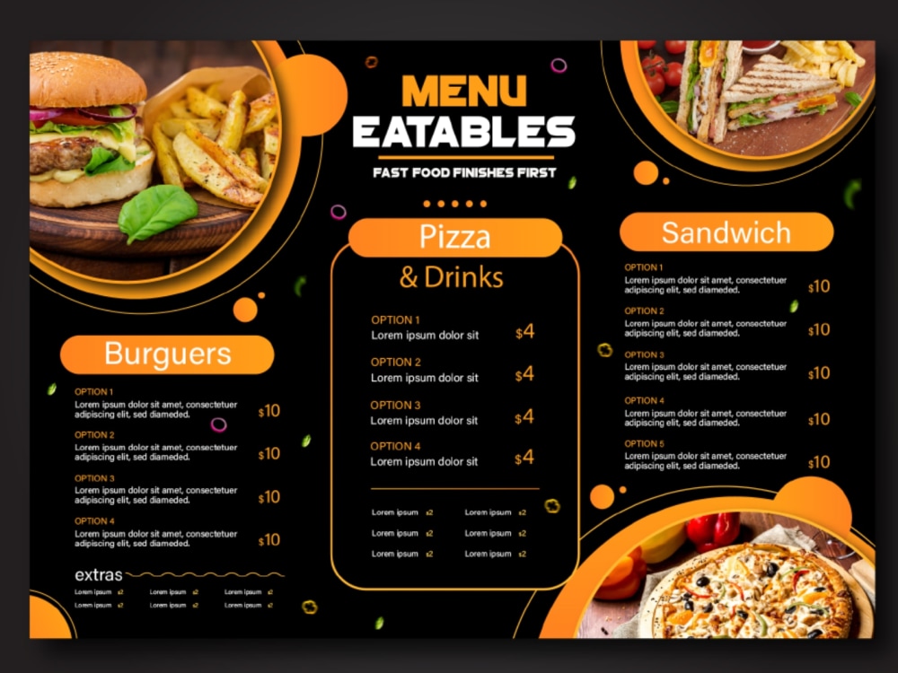 A fantastic restaurant menu design, cafe menu | food and bar menu ...