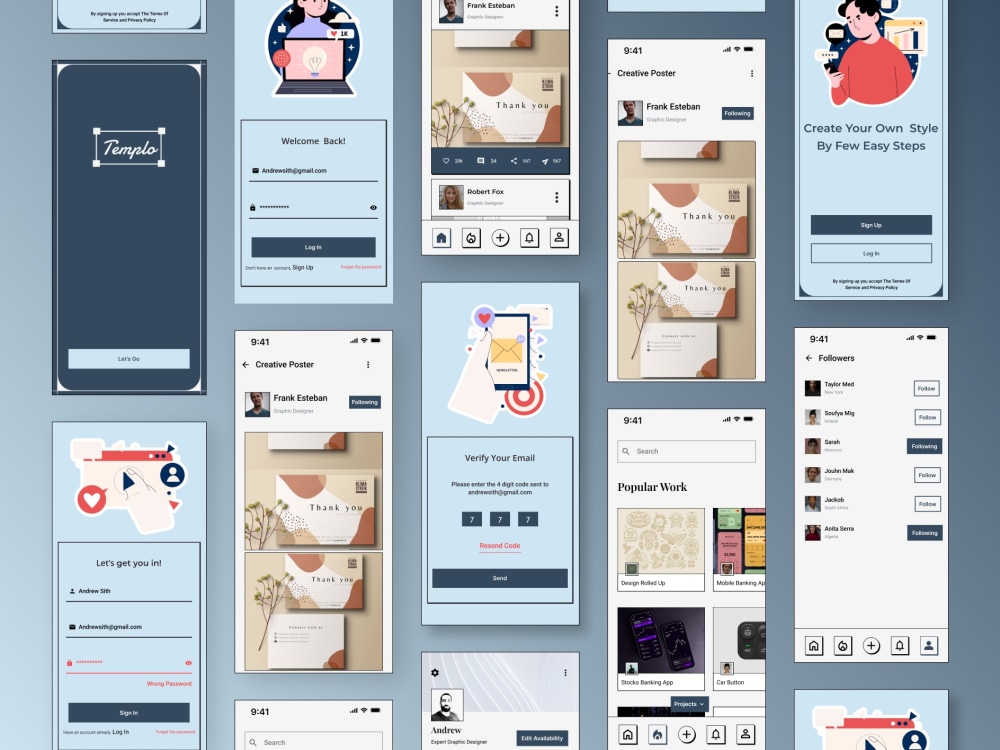 UI UX design for mobile app with figma for ios or android | Upwork