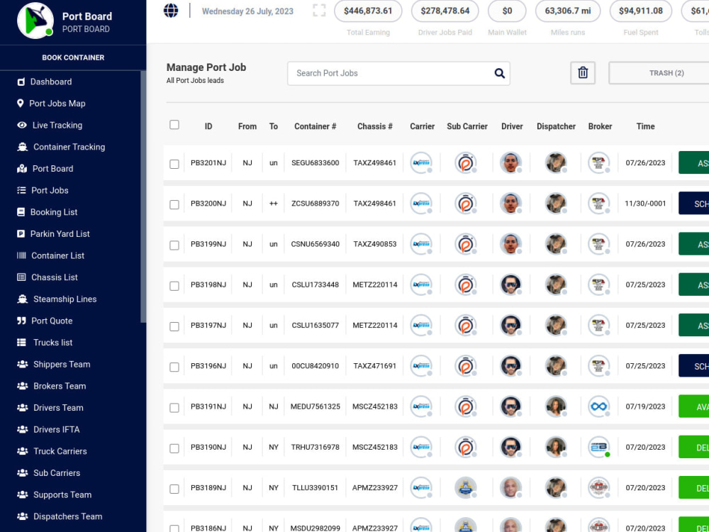 LoadBoard with WEB and Mobile Applications | Upwork