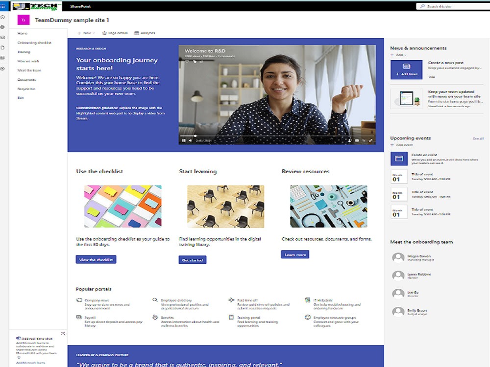 SharePoint Intranet Site and Custom Templates | Upwork