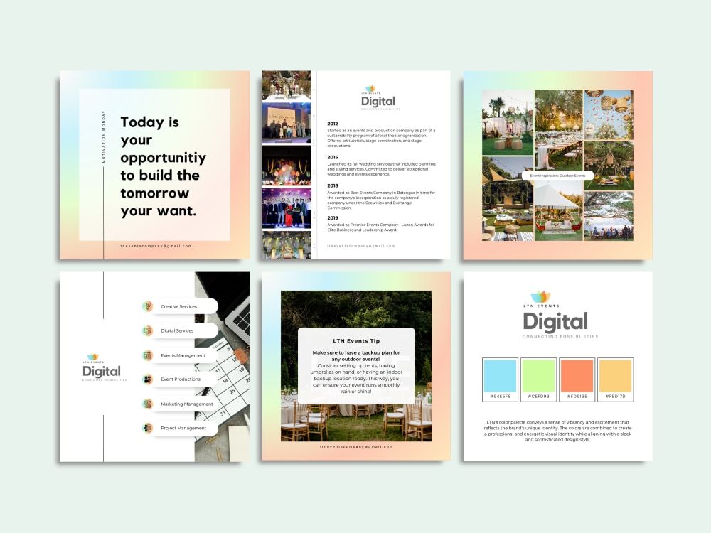 Aesthetic social media post designs | Upwork