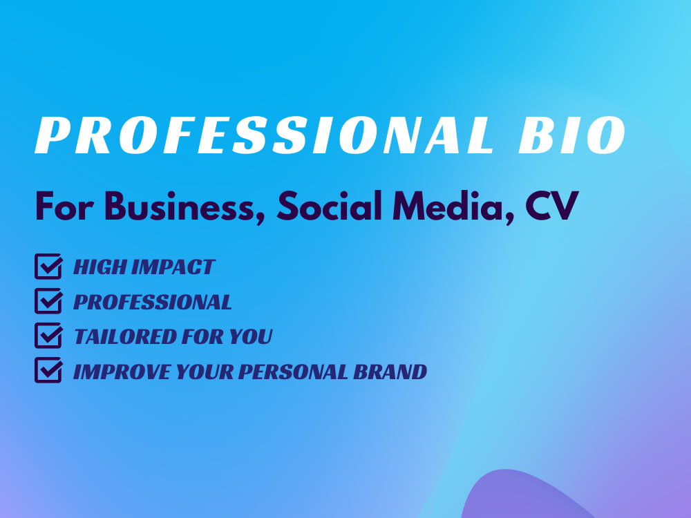 A meticulously crafted executive bio that elevates your professional ...