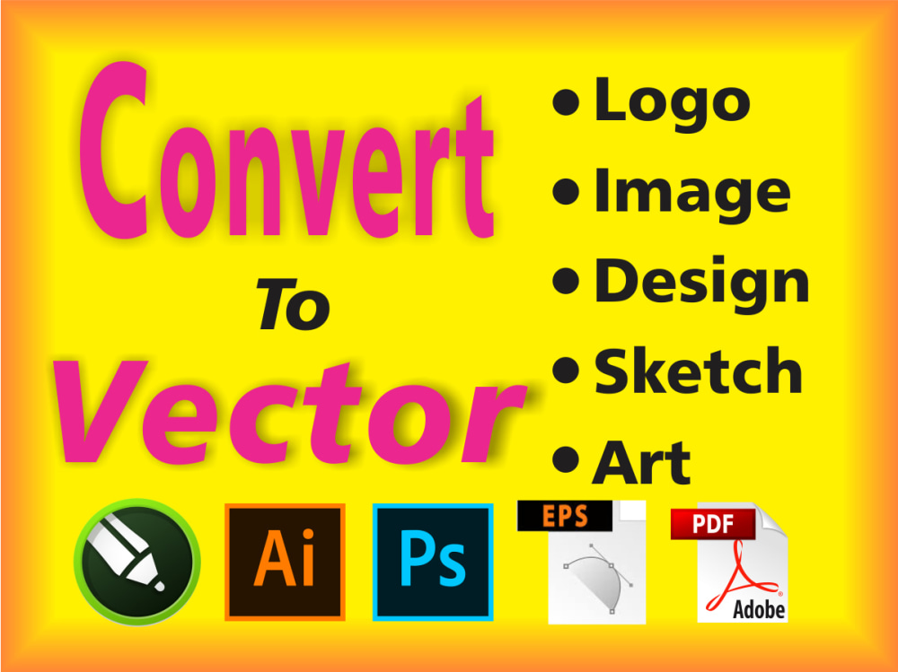 Convert modify customize edit raster Image logo design art to vector ...