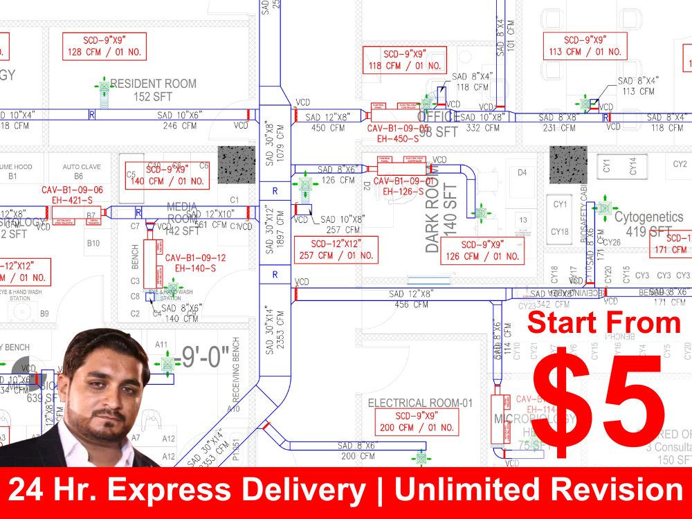Professional HVAC drawing and drafting service | Upwork