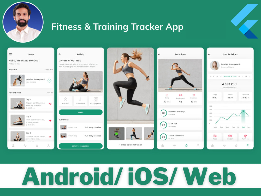 Health and Fitness App | Flutter | Android & IOS | Gym | AI | Custom APIs | Upwork
