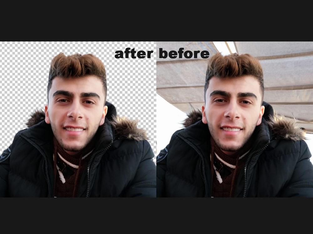 Professionally remove the background or a specific part of the image ...