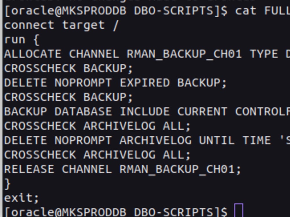 RMAN scheduled backup and send to NAS device or FTP Server every day | Upwork