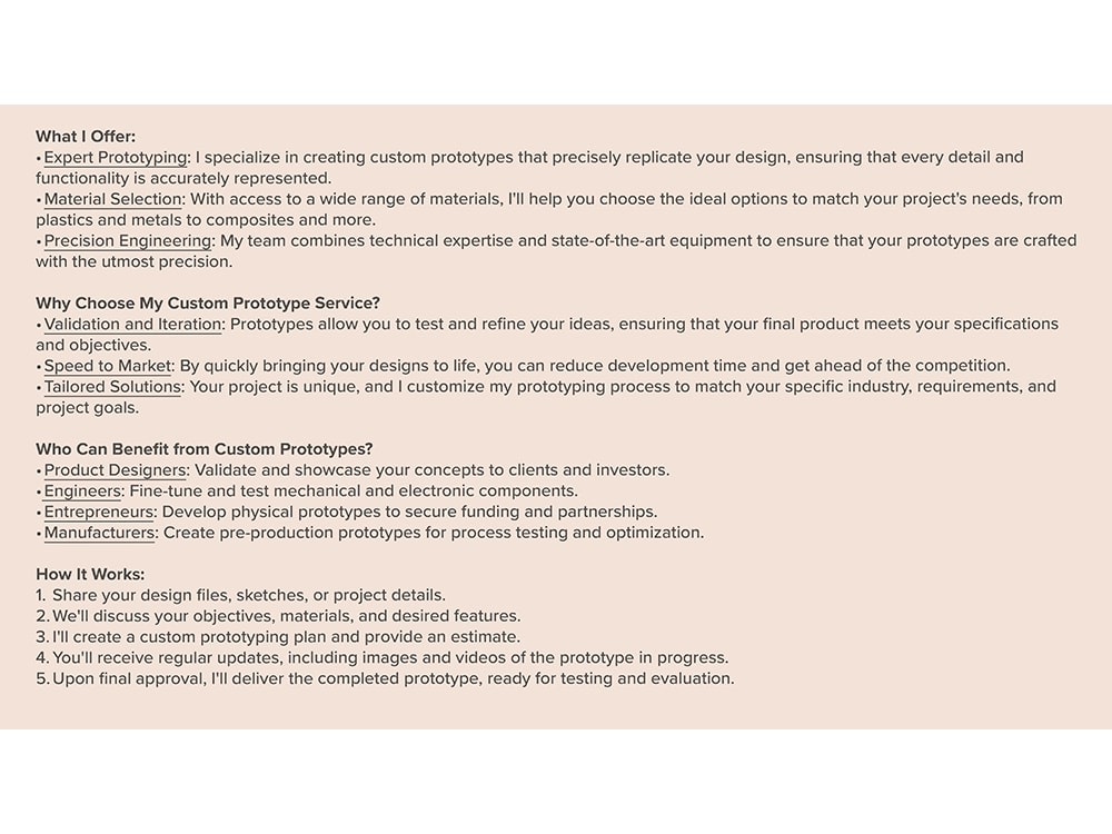 A professional custom prototype of your project | Upwork