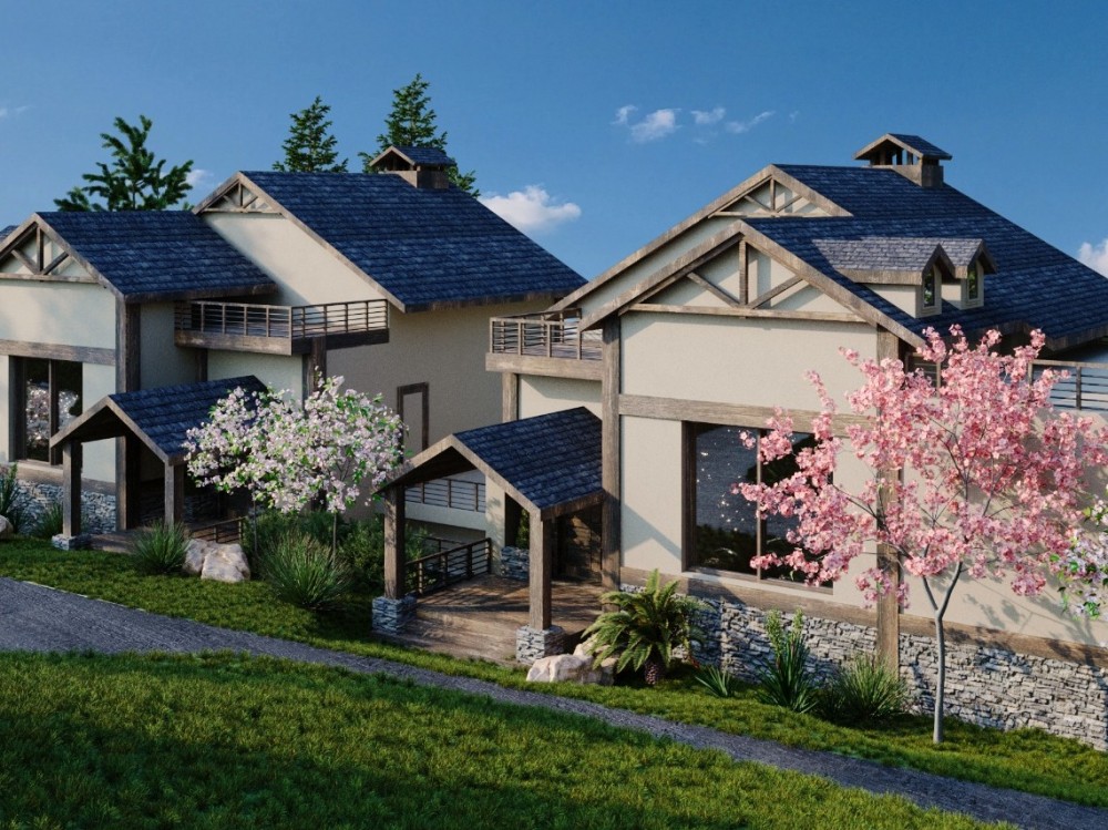 A realistic townhouse exterior design and render | Upwork