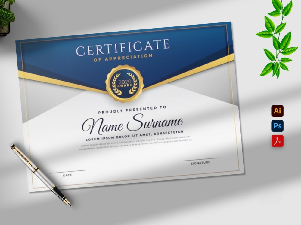 Modern diploma or award certificate designs in 24 hours | Upwork