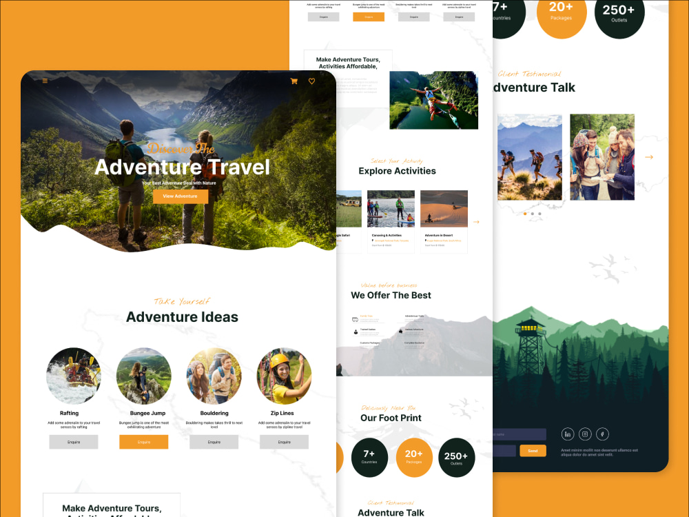 A Unique Responsive Website | Landing page | UI UX Figma design | Upwork