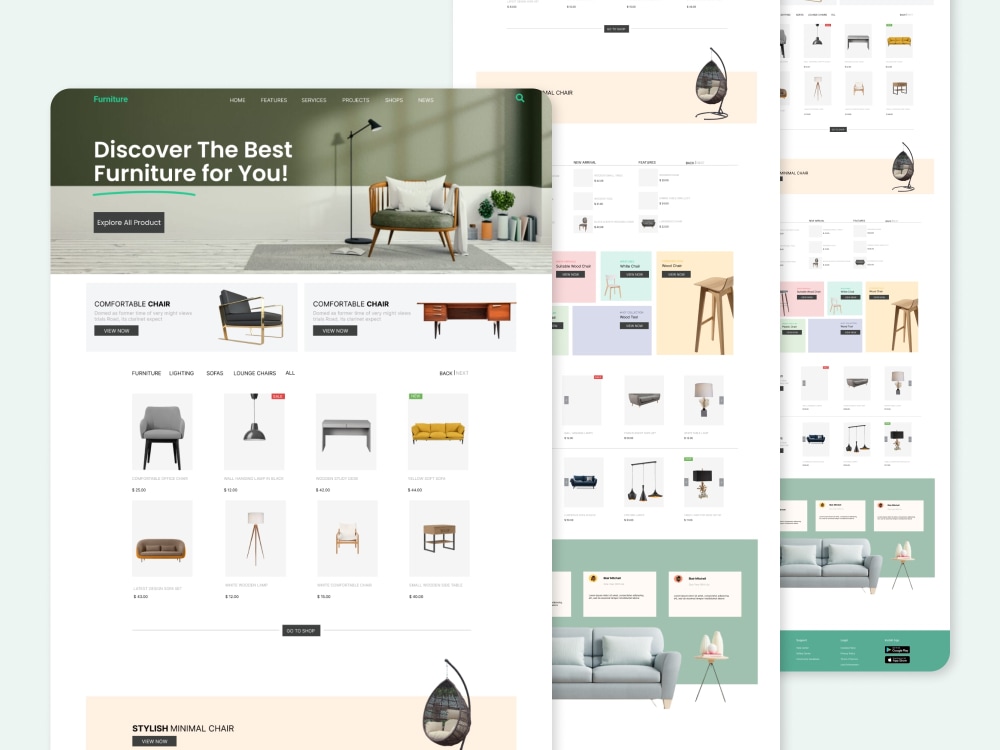 A Unique Responsive Website | Landing page | UI UX Figma design | Upwork