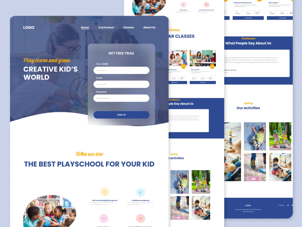 A Unique Responsive Website | Landing page | UI UX Figma design | Upwork
