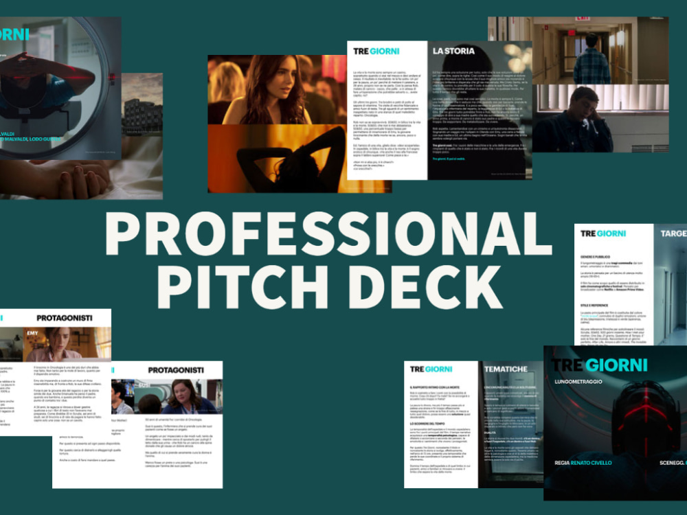 A professional pitch deck presentation for movies, entertainment and ...