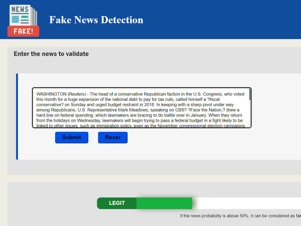 FAKE NEWS IDENTIFICATION using Machine Learning | Upwork