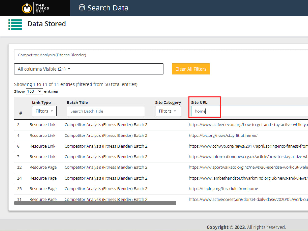 A robust database search tool with filters and autocomplete feature ...
