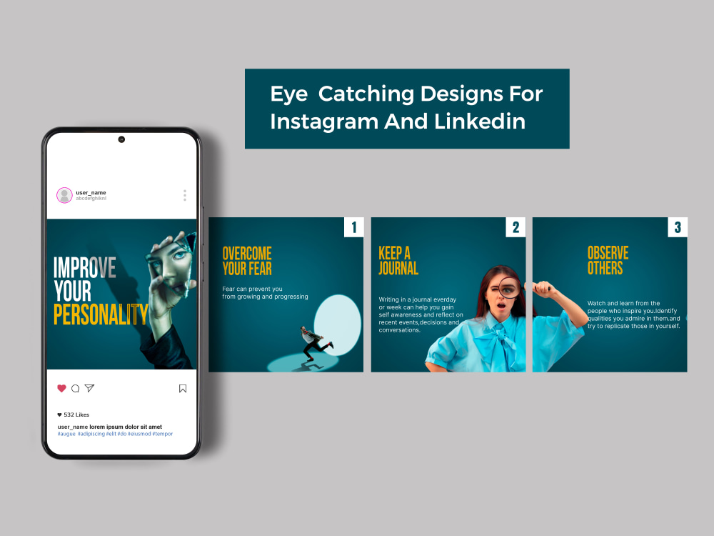 Creative Carousel Post For Instagram, Facebook and Linkedin | Upwork