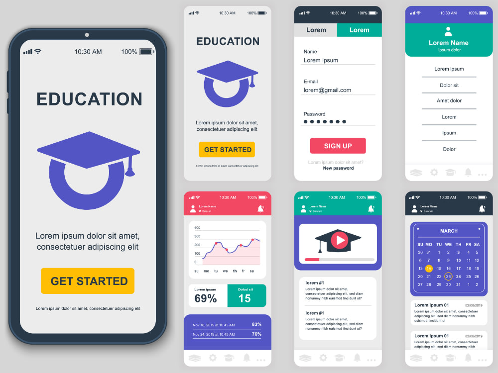Education App | Flutter | Learn Online Course | Skills | Hybride Mobile ...