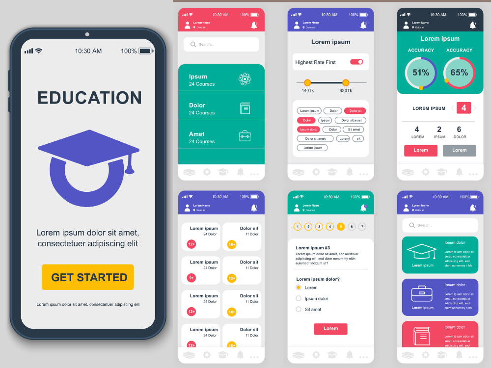 Education App | Flutter | Learn Online Course | Skills | Hybride Mobile ...