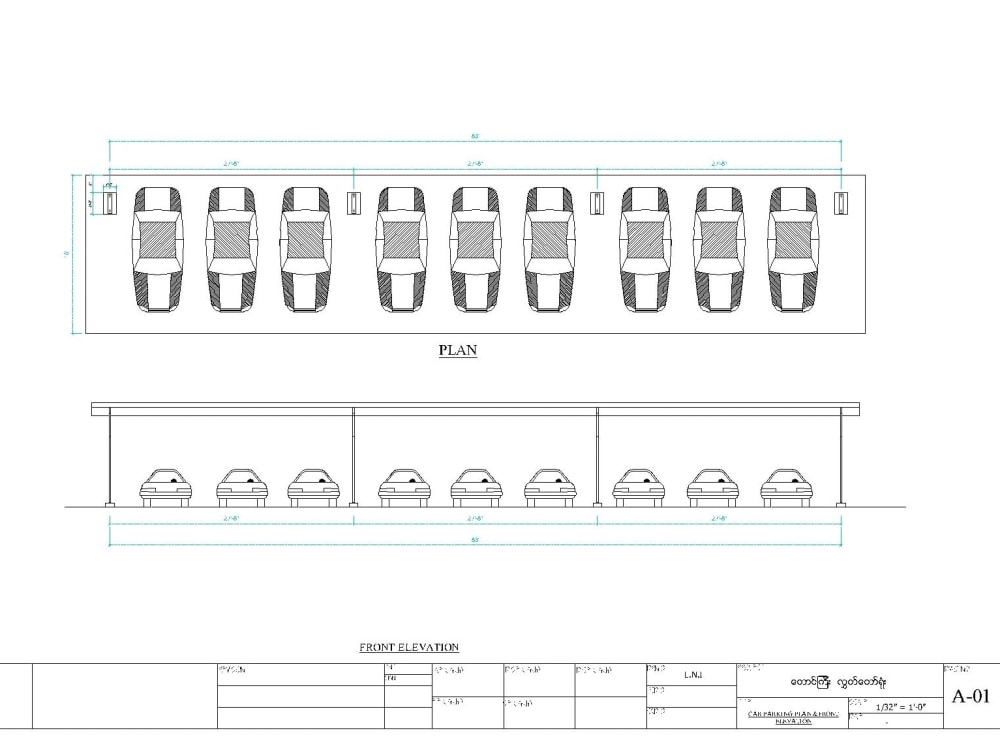 Car Parking Drawing For Office | Upwork