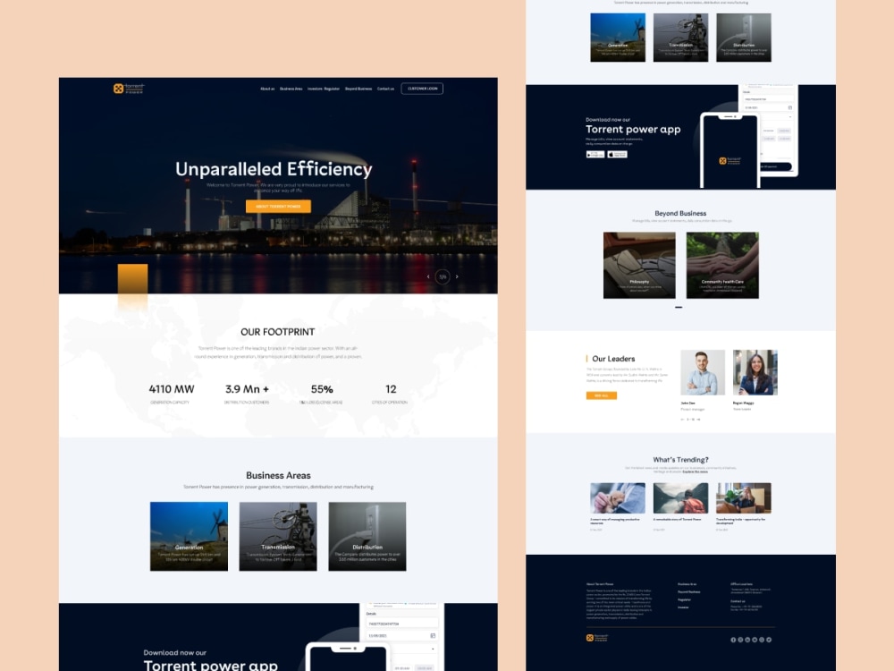 A fantastic minimal landing page design for your website and mobile app ...