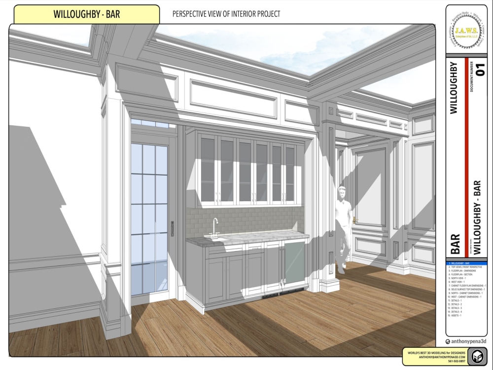 3D CUSTOM BAR RENDERINGS - Shop Plans for Remodeling/renovation ...