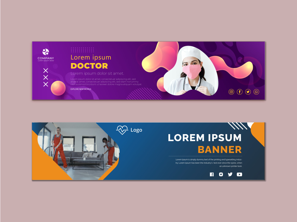 An attractive social media banner for your profile or business page ...