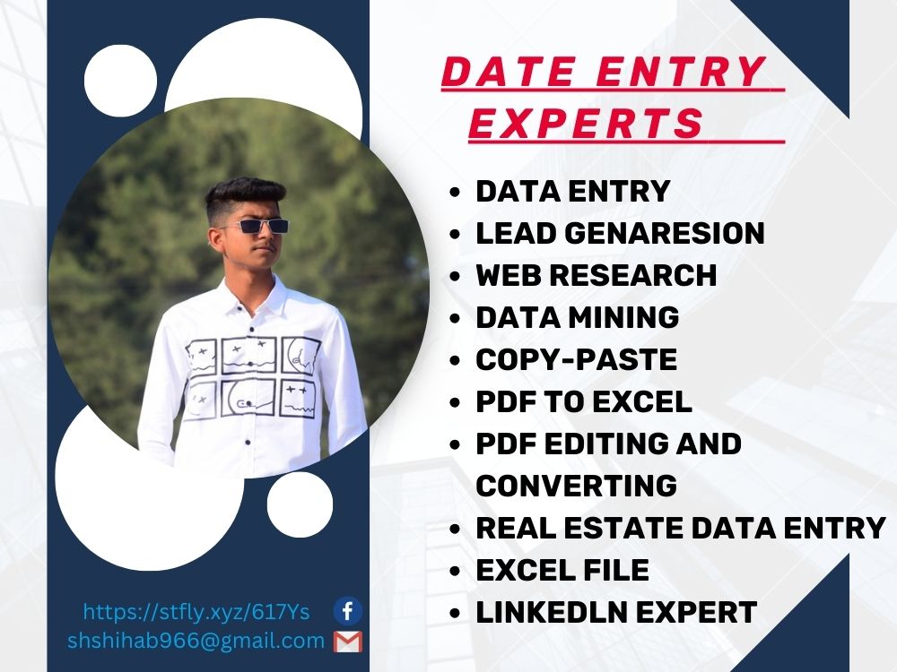 Excel data entry, convert pdf to excel, copy paste, web research, | Upwork