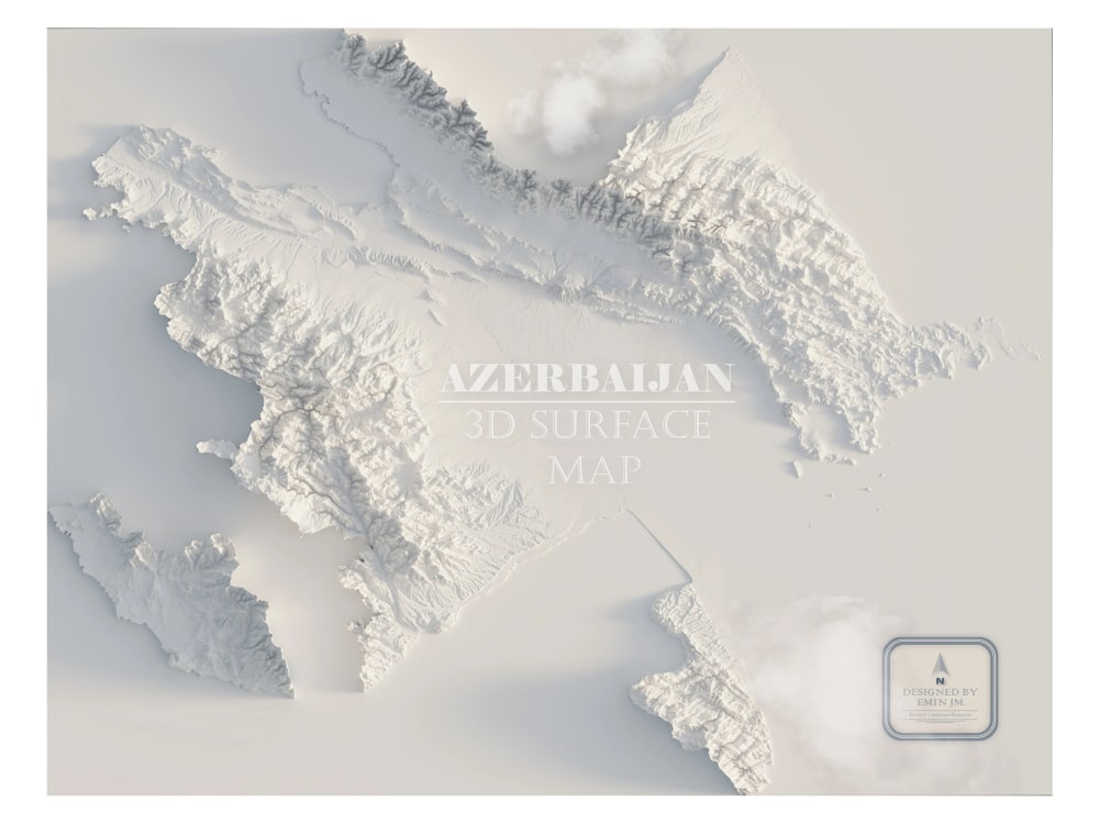 High resolution pure white 3d map | Upwork