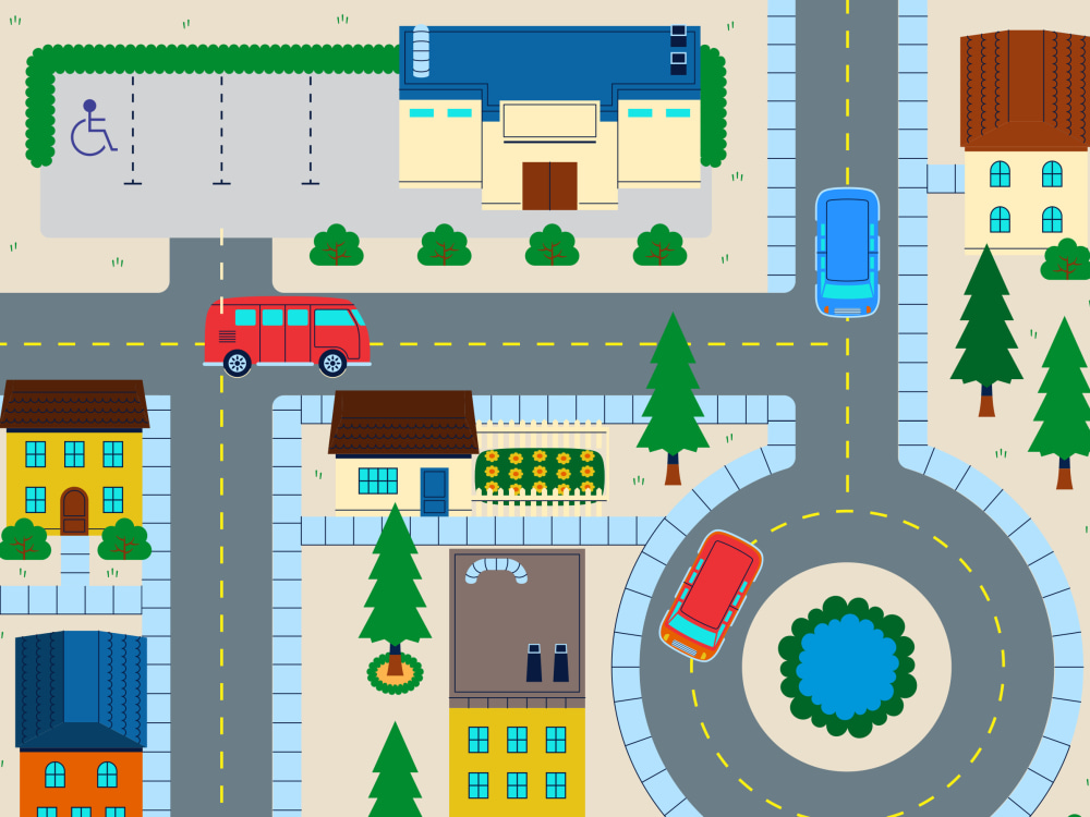 Vector map drawing illustrations | Upwork