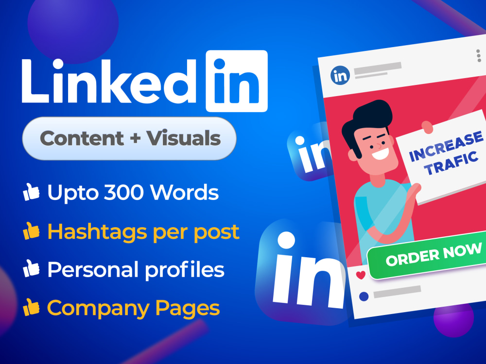 An optimized LinkedIn Profile with content visuals | Upwork