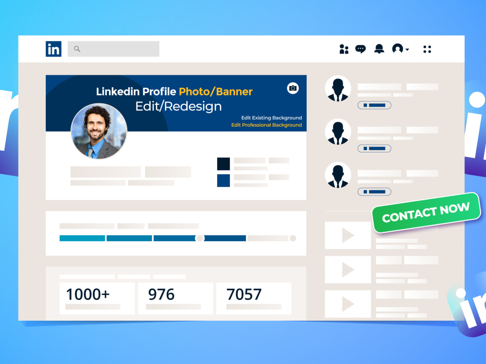 An optimized LinkedIn Profile with content visuals | Upwork