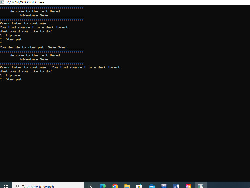 A C++ Text-based Adventure Game | Upwork