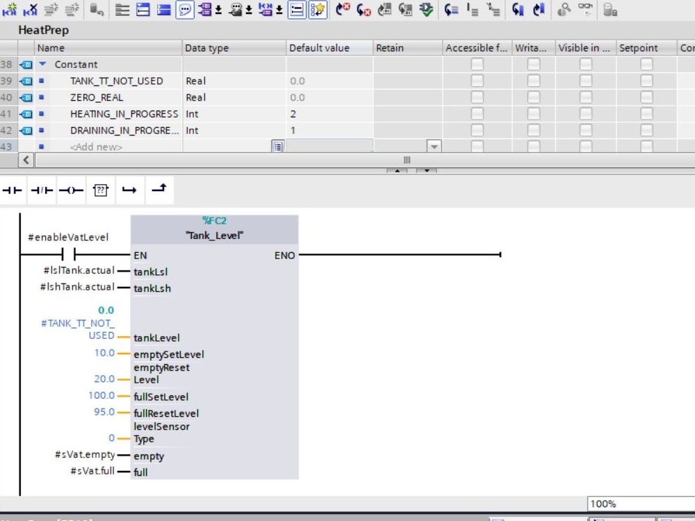 A function block for SIEMENS to detect tank level | Upwork