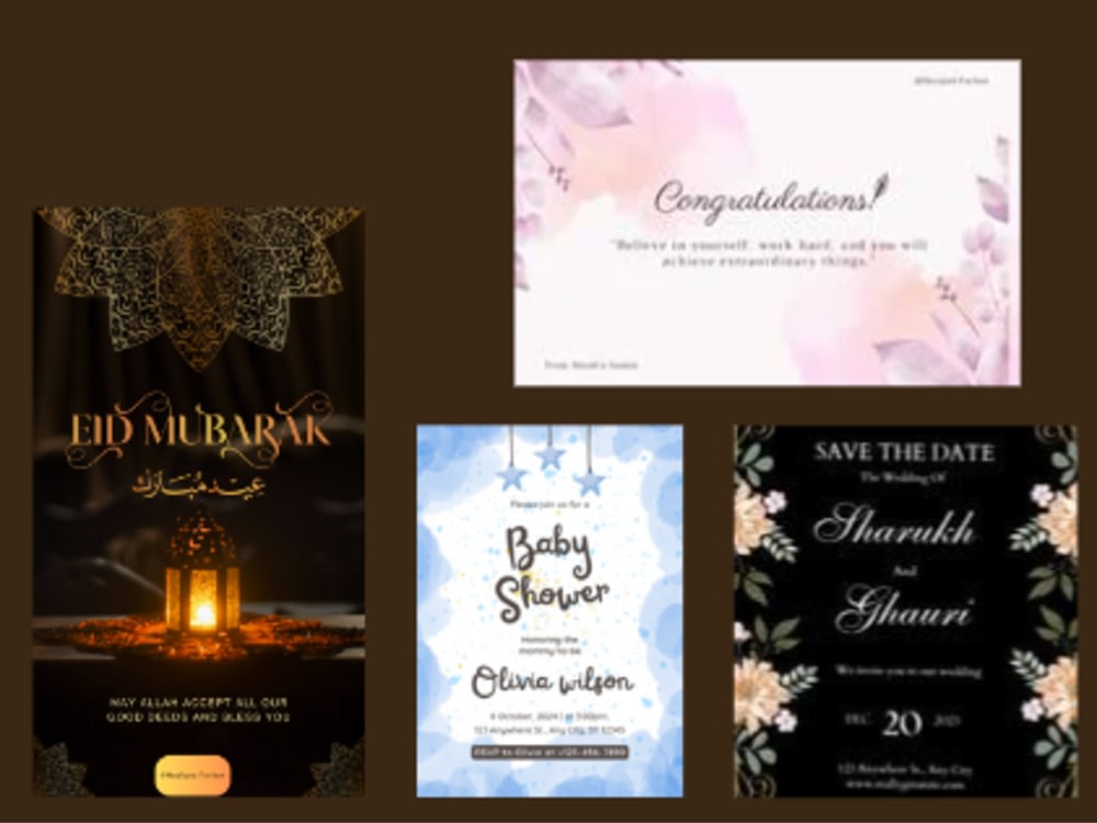 The Design Invitation Cards or Greeting cards and Birthday cards | Upwork
