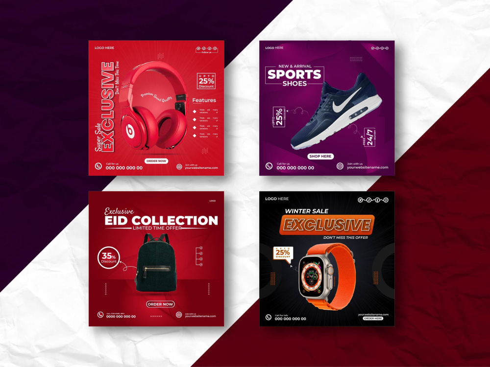 Social Media Instagram post Design template. | Upwork