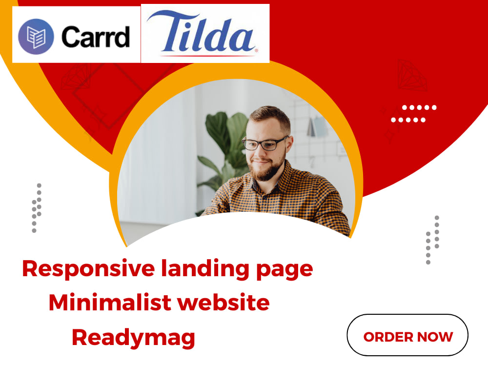 A responsive carrd, readymag, tilda website design | Upwork