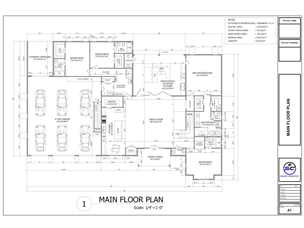 Professional house plan, floor plan, architectural drawings in Autocad ...