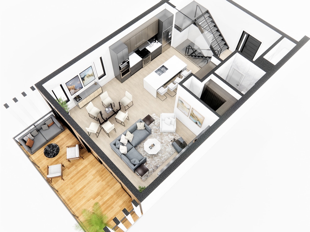 Amazing quality of 3D floor plan renderings for house building | Upwork