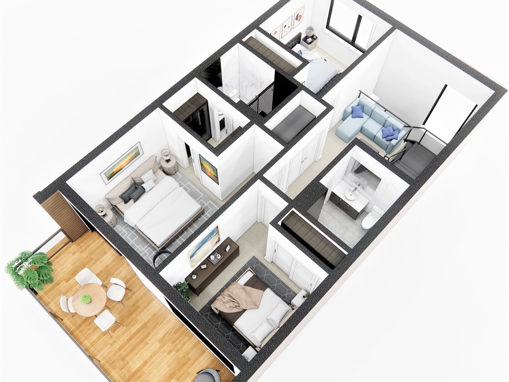 Amazing quality of 3D floor plan renderings for house building | Upwork