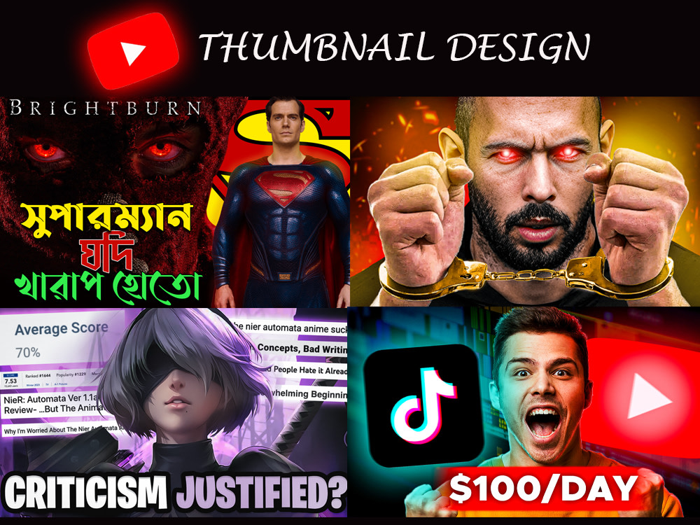 Trendy Youtube Thumbnail Designs | Upwork