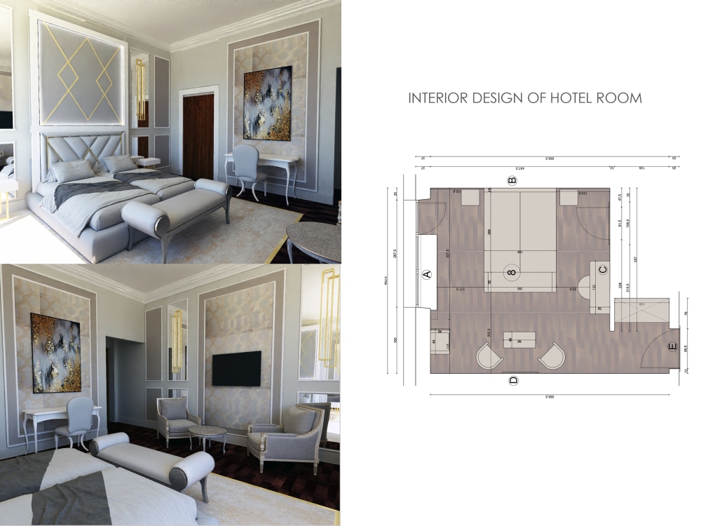 Exterior and Interior design, AutoCAD 2D Drawings, high-quality ...