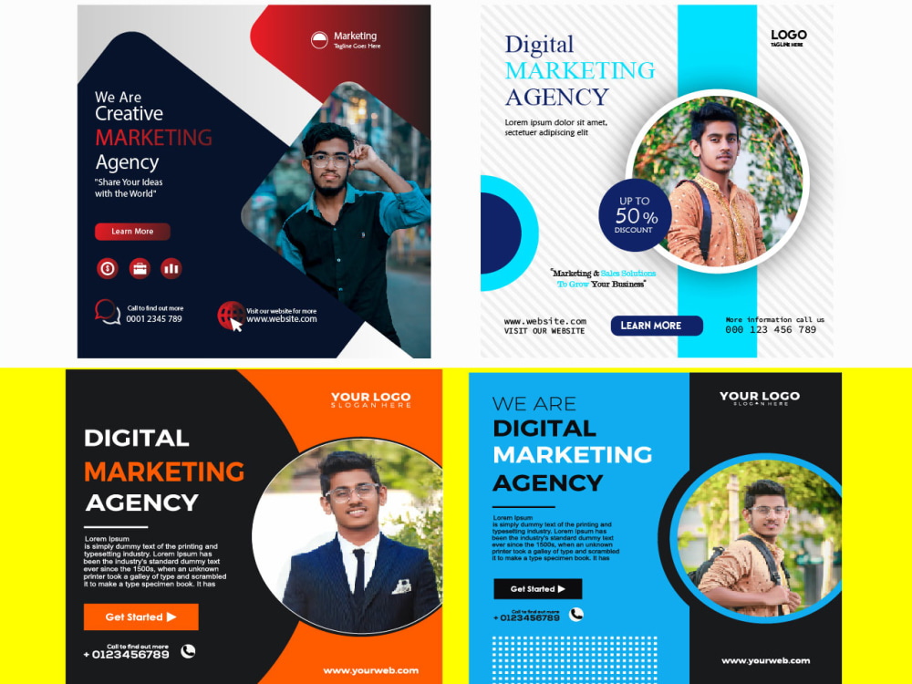 Premium Digital Agency Card Design | Upwork
