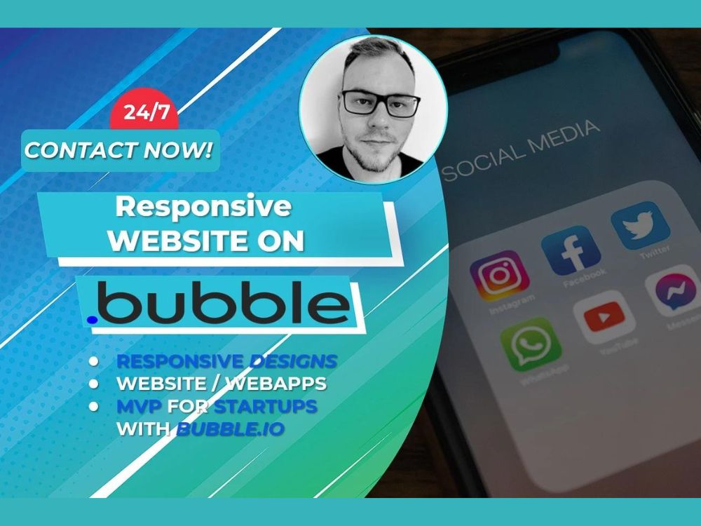 I will built your responsive website in bubble io | Upwork