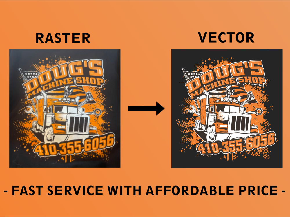 Your raster image into vector format | Upwork