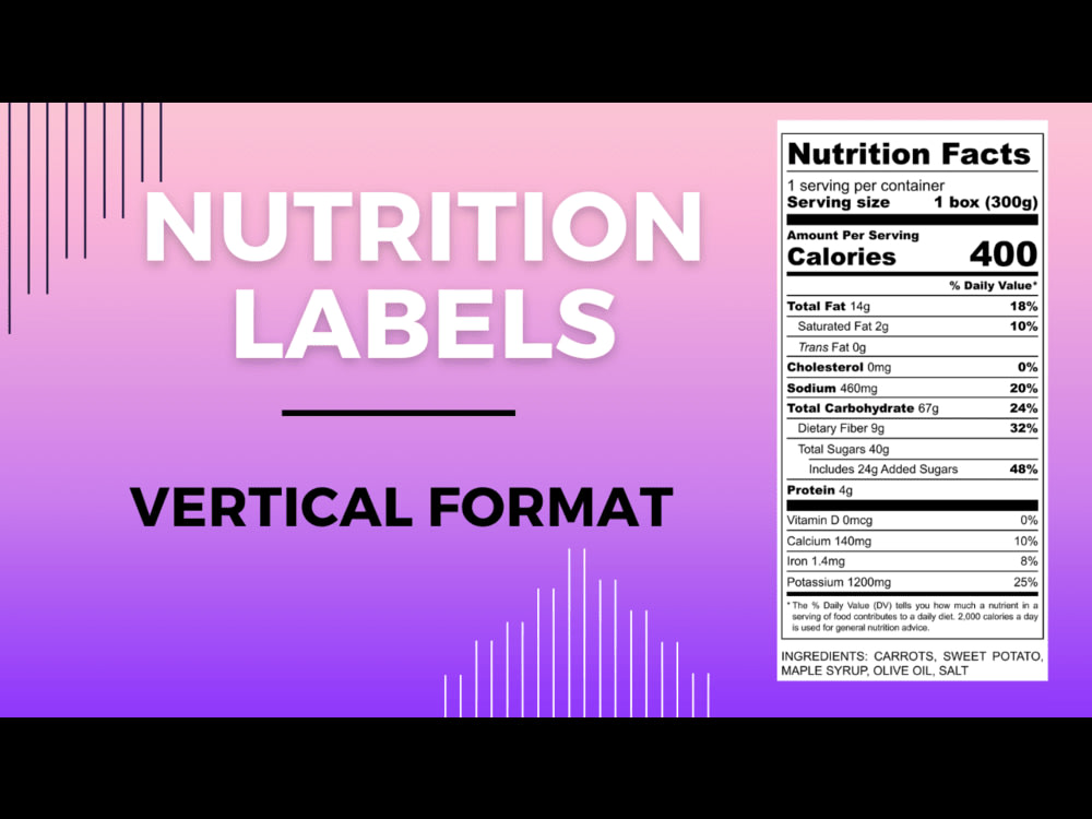 A FDA/CFIA-compliant nutrition label | Upwork
