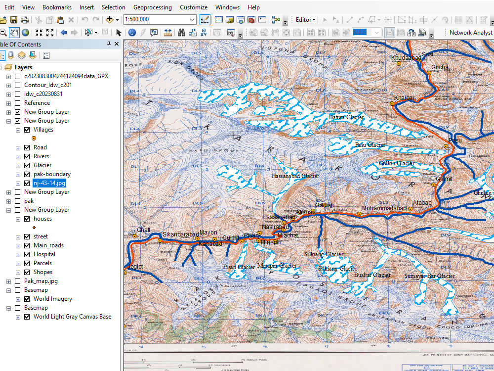 Georeference maps and digitized maps by ArcGIS, QGIS and Google Earth ...