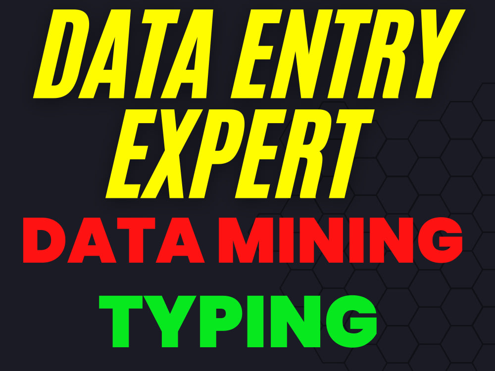A data entry specialist for any data mining, typing & copy paste task ...